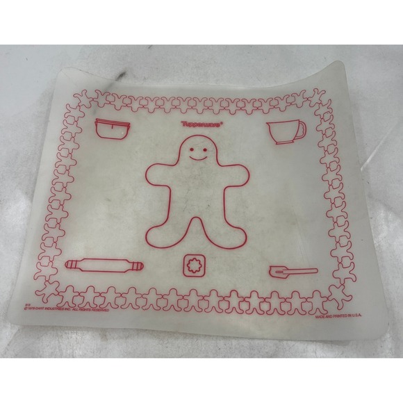 Tupperware | Kitchen | Vintage Tupperware Gingerbread Man Baking Mat ...